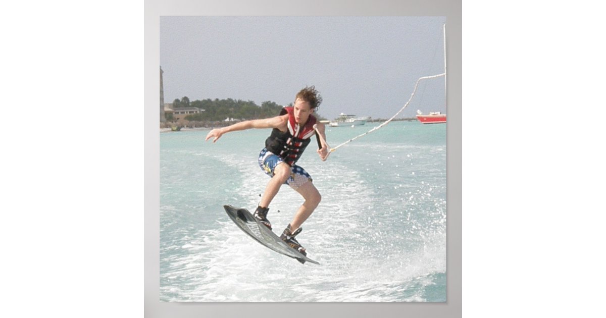 Wakeboarding Jump Print | Zazzle