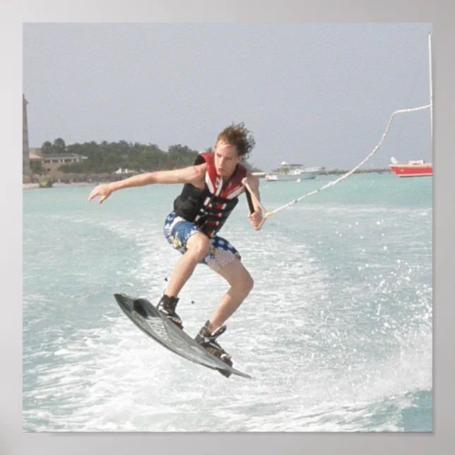 Wakeboarding Jump Print | Zazzle