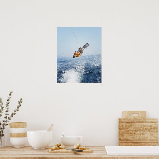Wakeboarding Stunt Poster | Zazzle