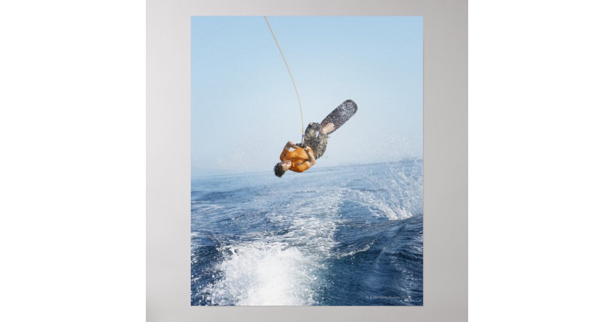 Wakeboarding Stunt Poster | Zazzle