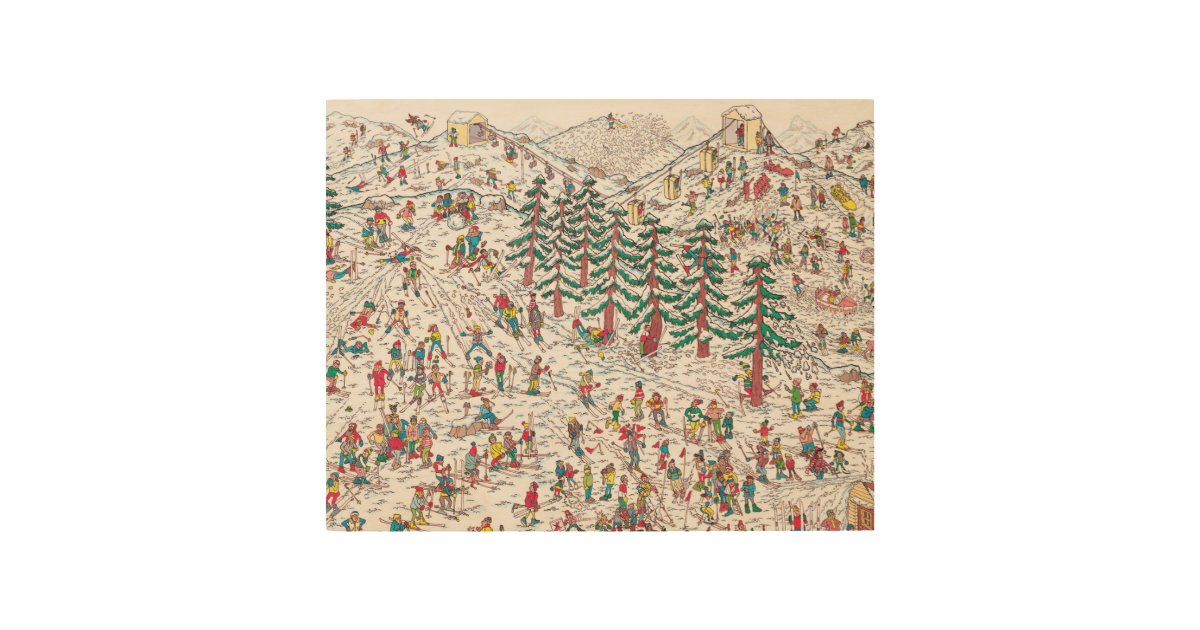 Waldo Cartoon 14"x11" Wood Photo Print | Zazzle