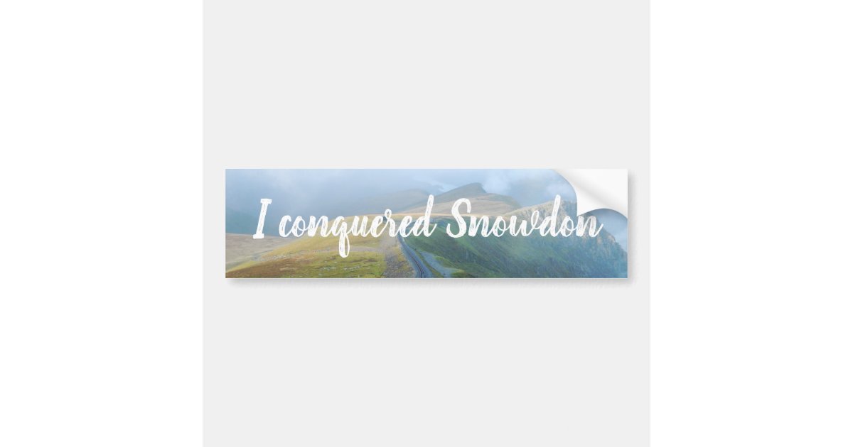 Wales Conquered Snowdon Landscape Welsh Railway Bumper Sticker | Zazzle