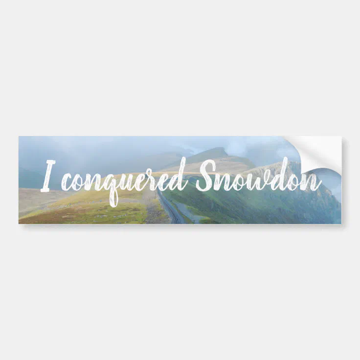 Wales Conquered Snowdon Landscape Welsh Railway Bumper Sticker | Zazzle
