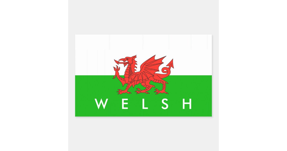 wales country flag british nation welsh symbol rectangular sticker | Zazzle