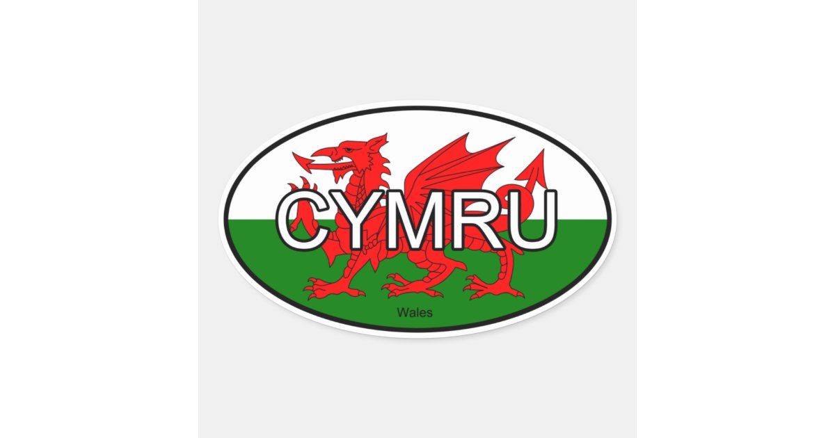 Wales CYMRU Euro Sticker | Zazzle