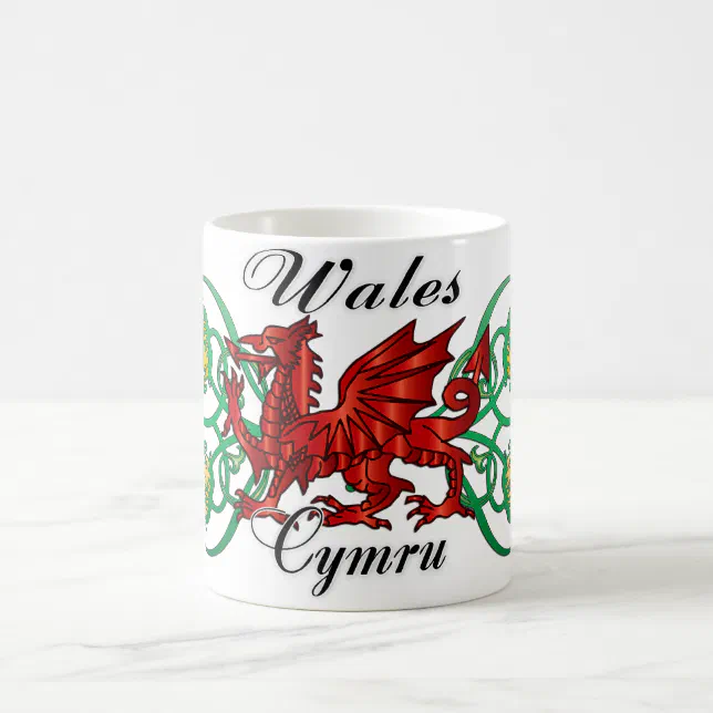 Wales, Cymru, Welsh Mug With Dragon & Daffodil | Zazzle