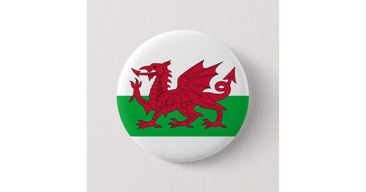 wales flag button | Zazzle
