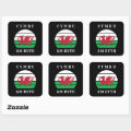 Wales Flag Cymru Am Byth Proud To Be Welsh Square Sticker | Zazzle