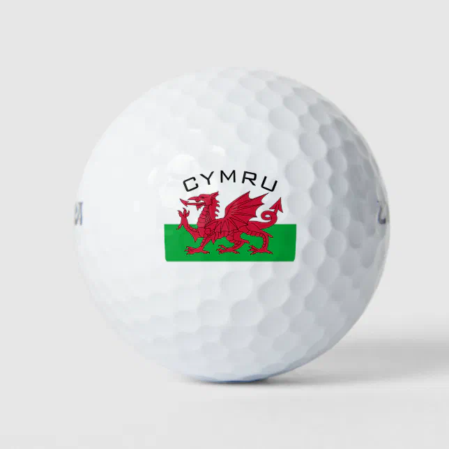 wales flag golf balls | Zazzle