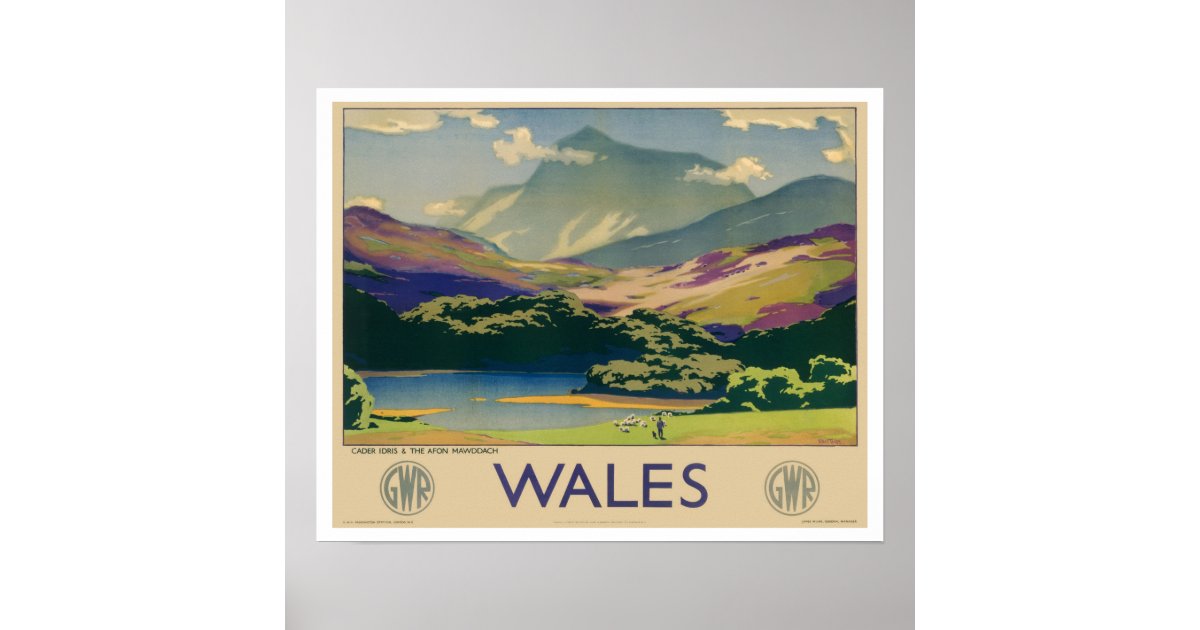 Wales Vintage Travel Poster | Zazzle Wales Vintage Travel Poster | Zazzle