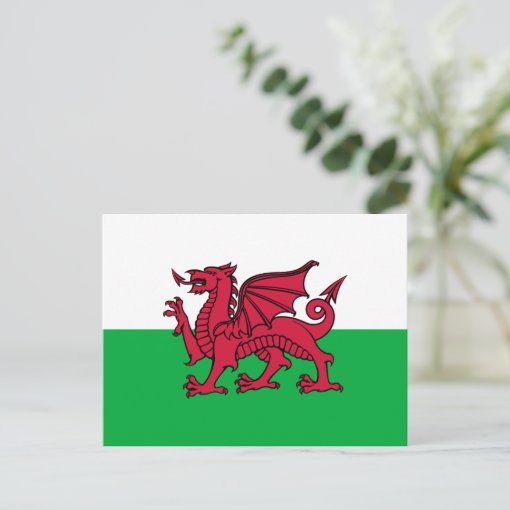 Wales -Welsh Flag Postcard | Zazzle