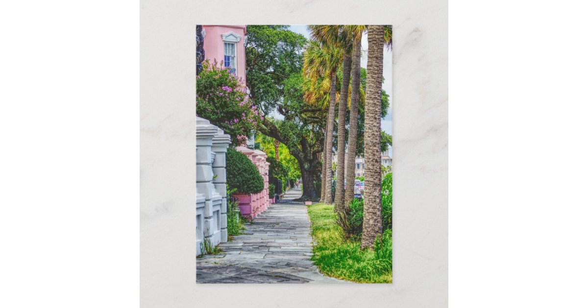 Walk Along Rainbow Row Postcard | Zazzle