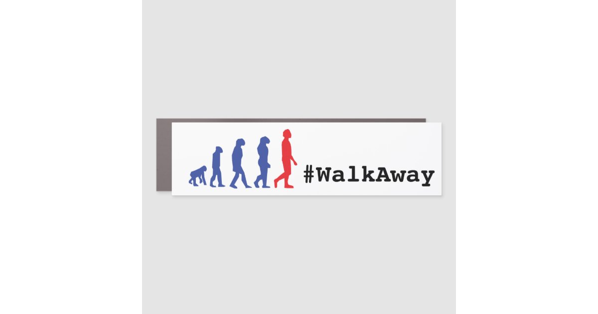 Walk Away From Leftist Lies Walkaway Evolution Car Magnet | Zazzle