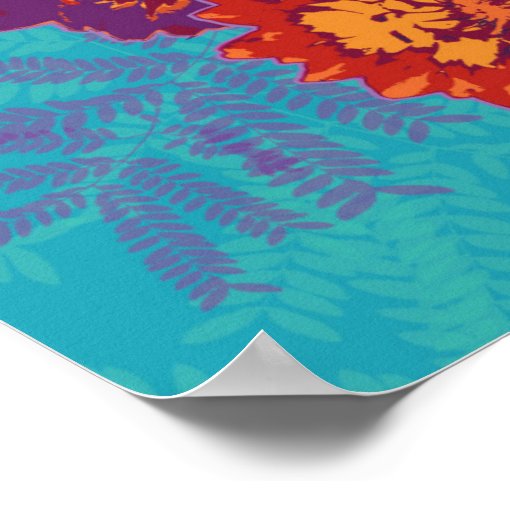 Walk by Faith boho chic floral Scripture art Poster | Zazzle