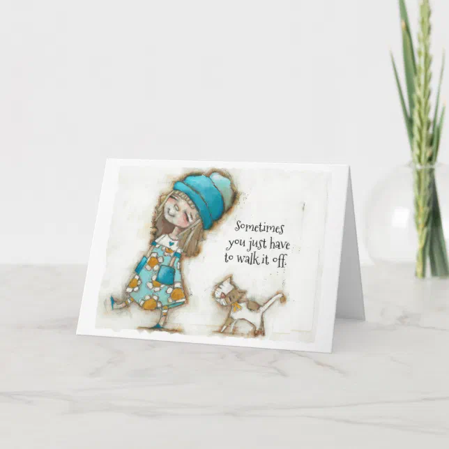 Walk it Off - Encouragement card (blank inside) | Zazzle