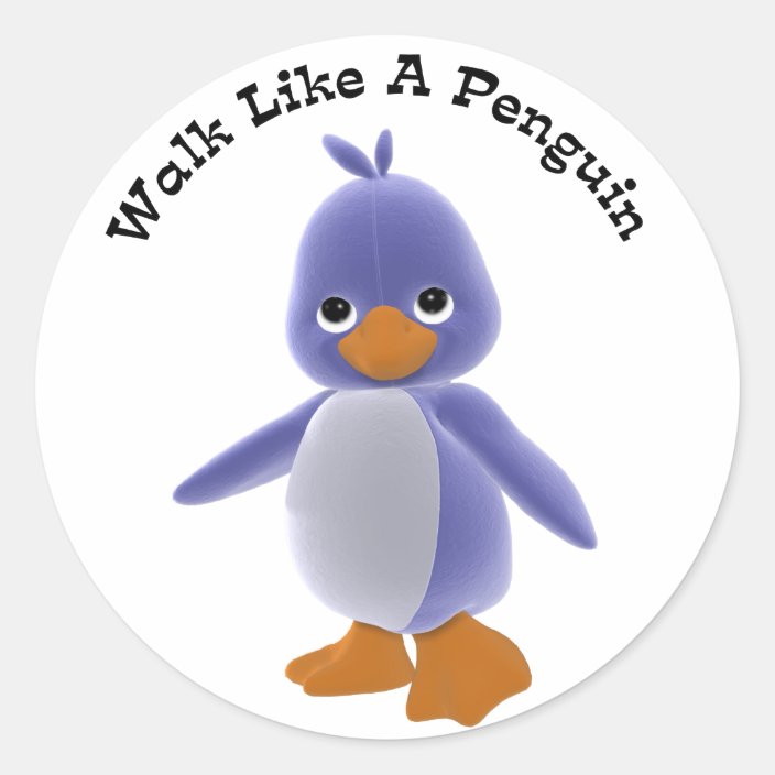 Walk Like A Penguin Sticker | Zazzle.com