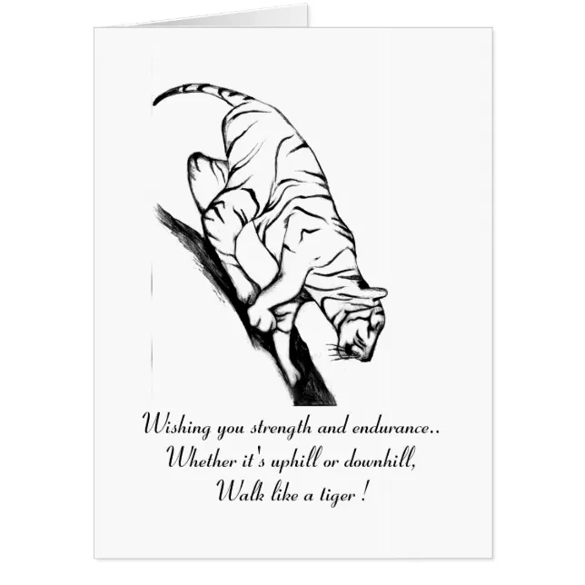 Walk like a tiger! card | Zazzle