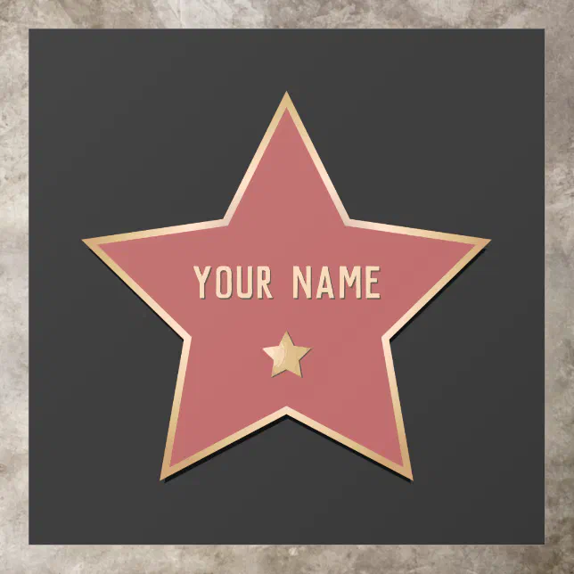 Walk of Fame Custom Name Star Floor Decals | Zazzle