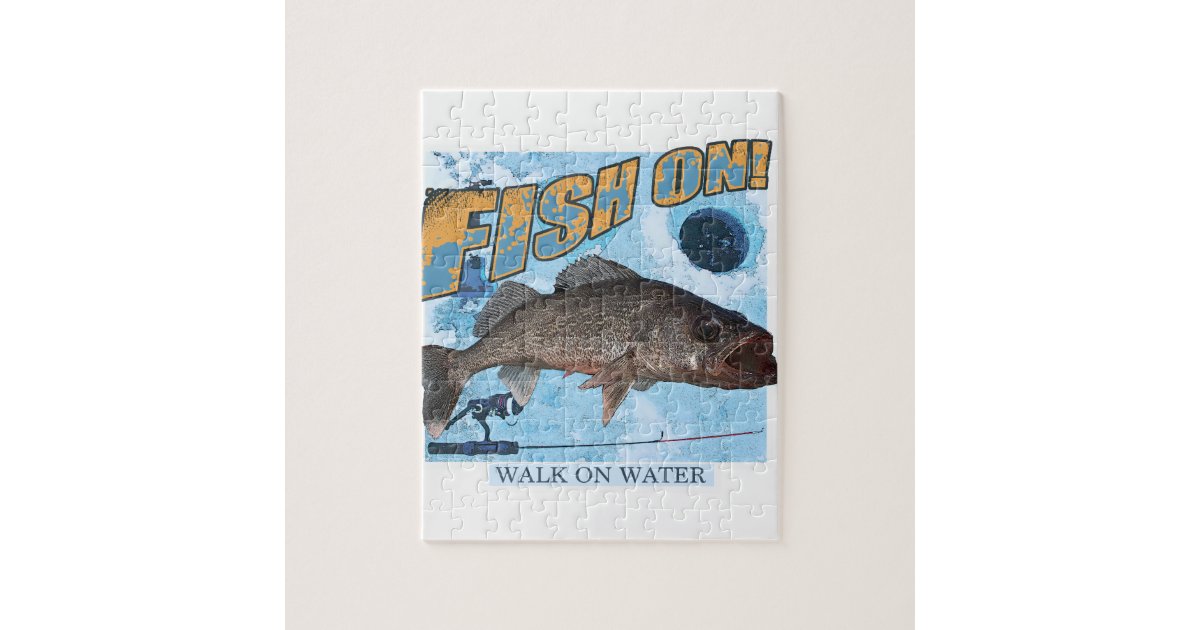 Walk on water walleye jigsaw puzzle | Zazzle