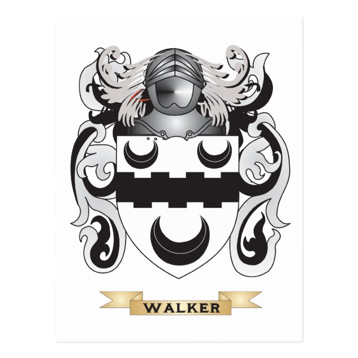 Walker Family Crest (Coat of Arms) Postcard | Zazzle.com
