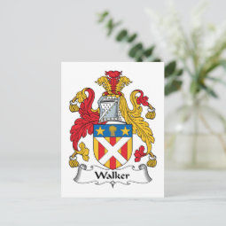 Walker Family Crest Postcard | Zazzle