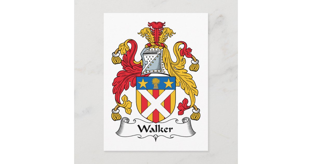 Walker Family Crest Postcard | Zazzle