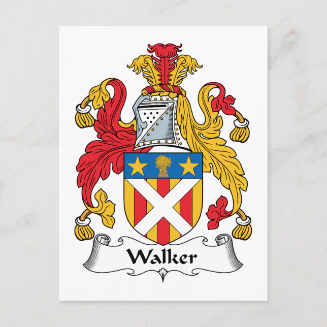 Walker Family Crest Postcard | Zazzle