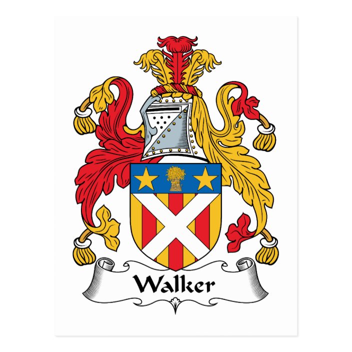 Walker Family Crest Postcard | Zazzle.com