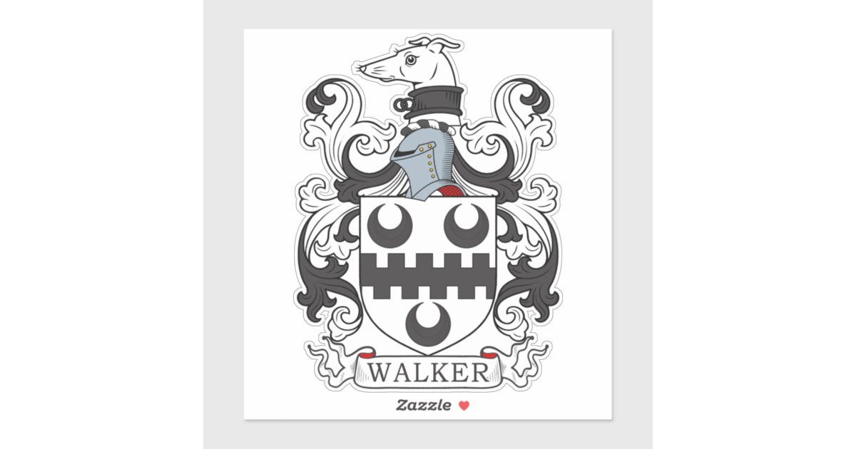 Walker Family Crest Sticker | Zazzle