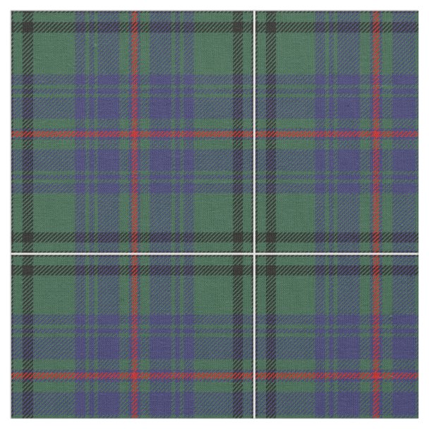 Duncan Tartan Print Fabric | Zazzle