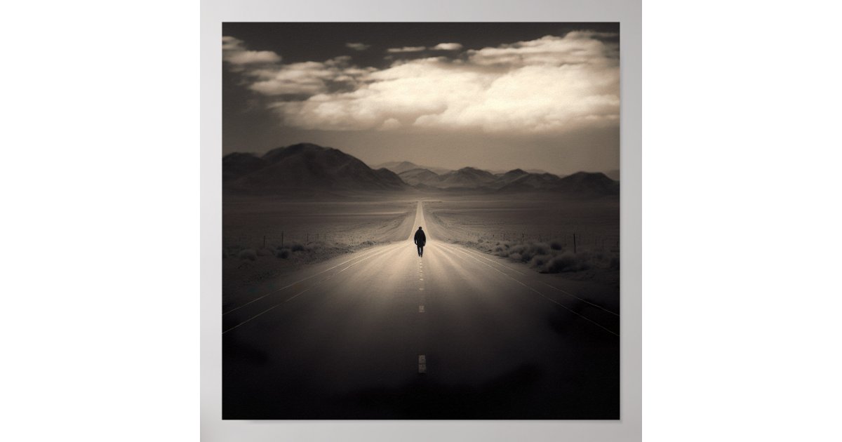 Walking the Lonely Road Poster | Zazzle