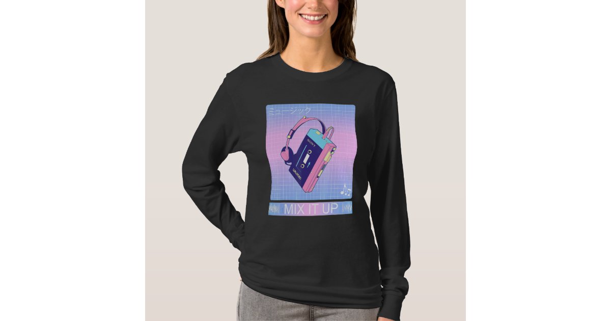 Walkman Tape Cassette Player 80s Japanese Otaku Ae T-Shirt | Zazzle