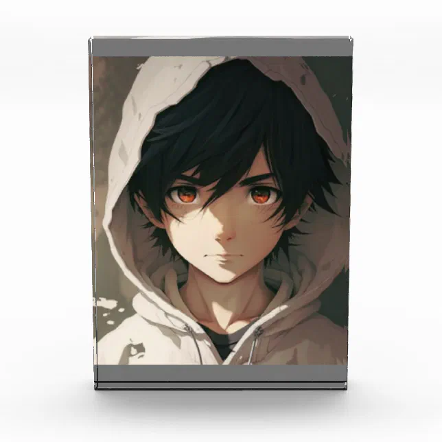 wall art Anime Boy Posters Photo Block | Zazzle