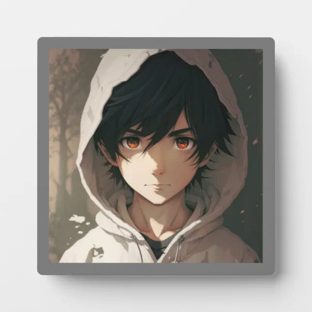wall art Anime Boy Posters Plaque | Zazzle