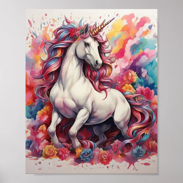 Wall Art Poster Unicorn | Zazzle