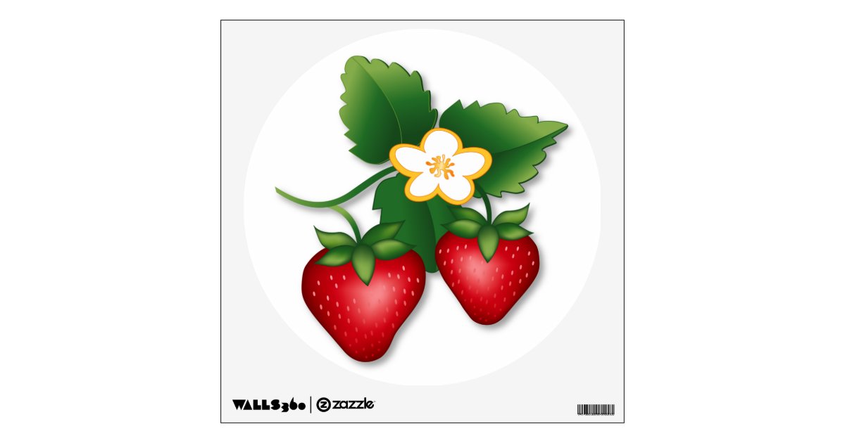 Wall Art Sweet Strawberry Wall Decal | Zazzle