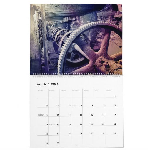 Wall Calendar Industrial Grunge | Zazzle