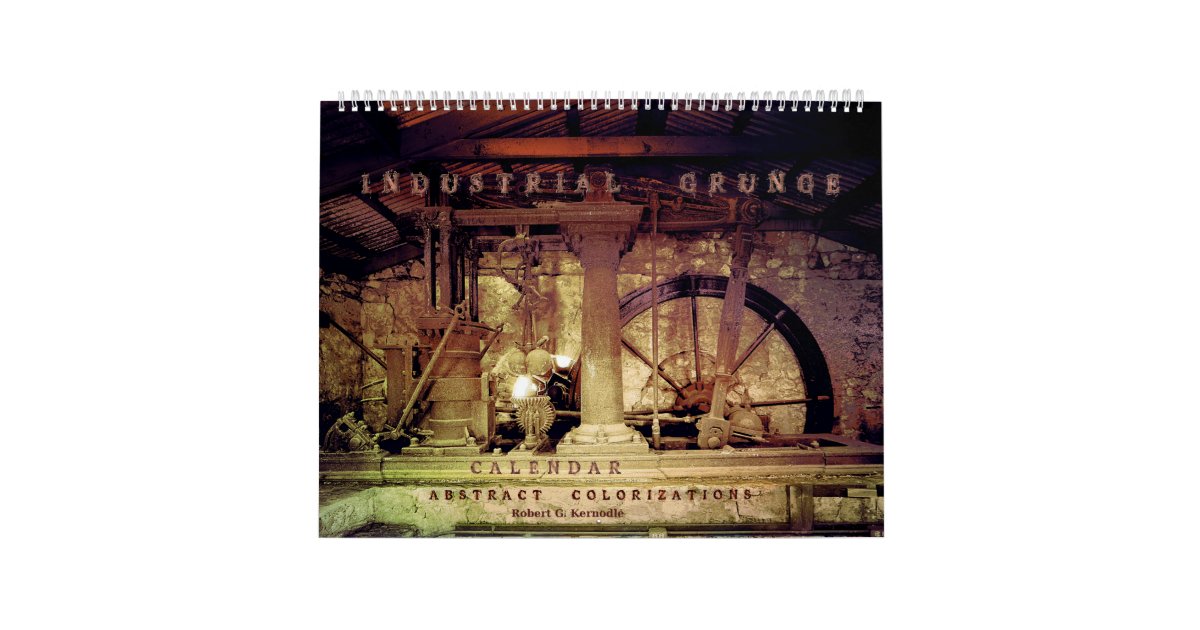 Wall Calendar Industrial Grunge | Zazzle