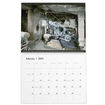 Wall Calendar Vintage Industrial Engines | Zazzle