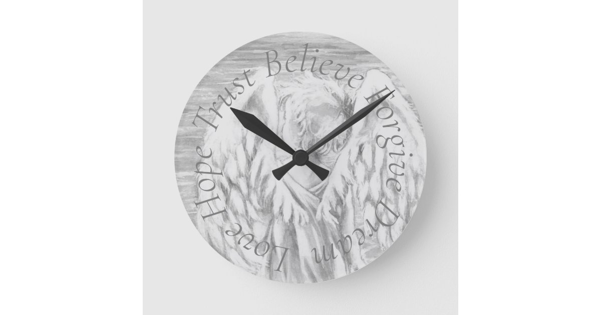 wall clock angel | Zazzle