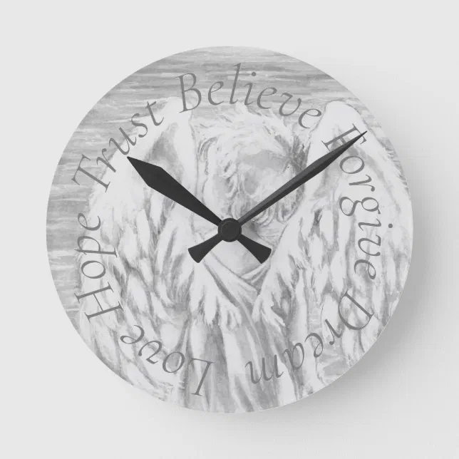 wall clock angel | Zazzle