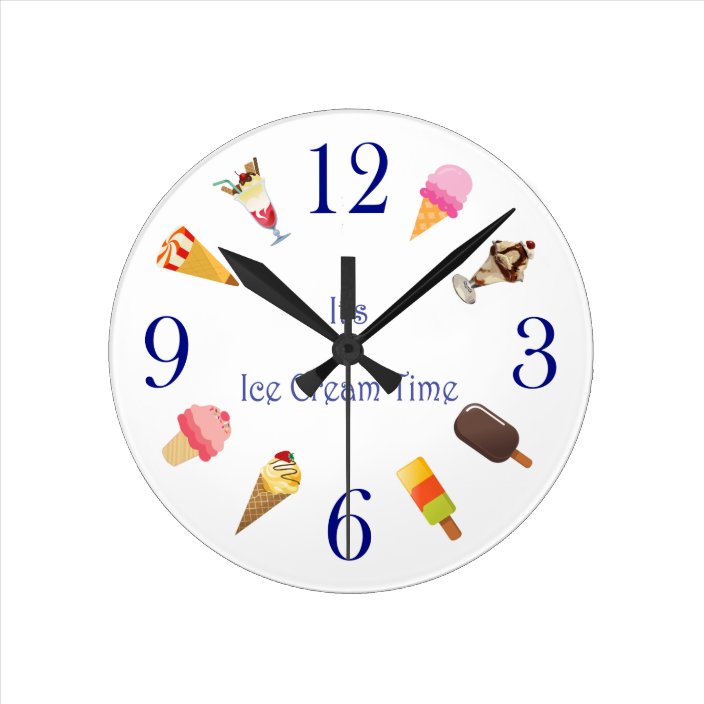 Wall Clock - It's Ice Cream Time | Zazzle.com