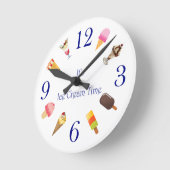 Wall Clock - It's Ice Cream Time | Zazzle