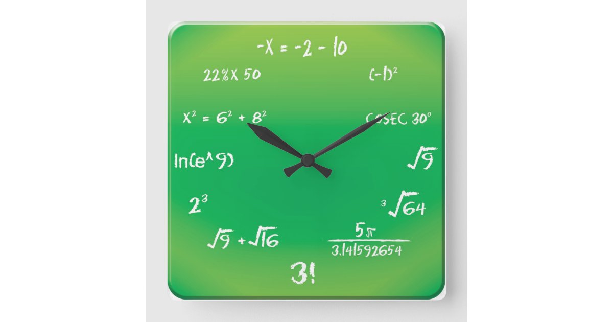 Wall Clock - Maths Pop Quiz Clock | Zazzle