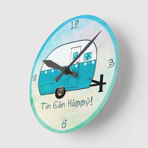 WALL CLOCK | Retro Camper | Zazzle