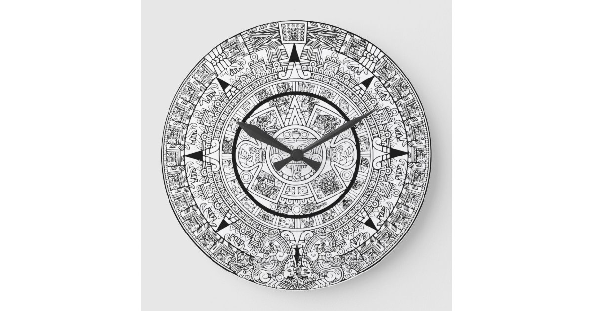 Wall Clock With Aztec Calendar | Zazzle