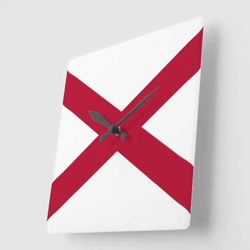 Wall Clock with Flag of Alabama, USA | Zazzle