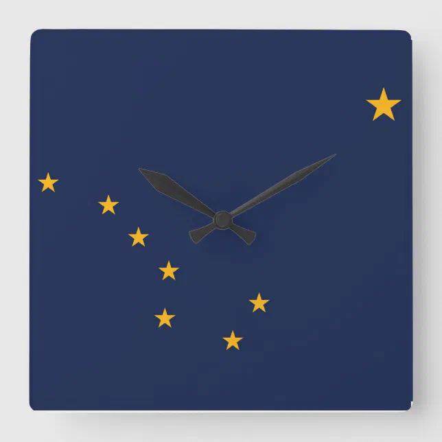 Wall Clock with Flag of Alaska, USA | Zazzle