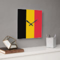 Wall Clock with Flag of Belgium | Zazzle