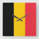 Wall Clock with Flag of Belgium | Zazzle